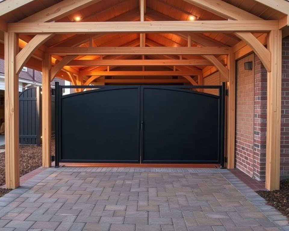 Spannende Carport Geschlossen Mit Tor Bild
